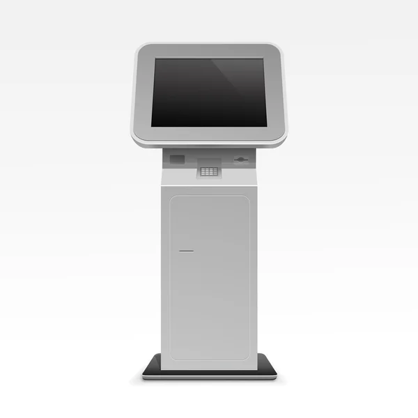 Set of Promotional Interactive Information Kiosk, Advertising Display, Terminal Stand. Mock Up ...
