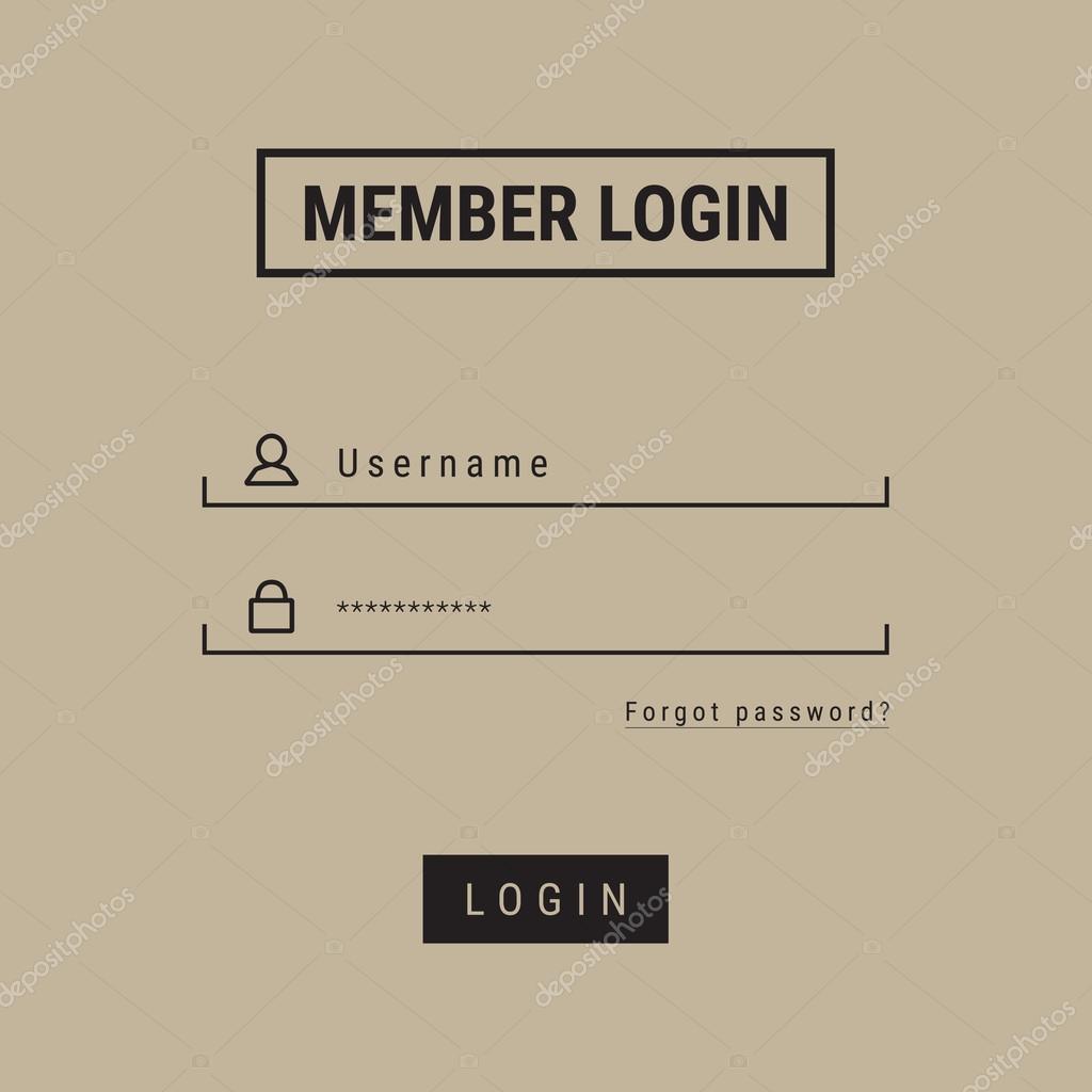 Flat Login Form Stock Vector Image by ©hellena13 #86621128