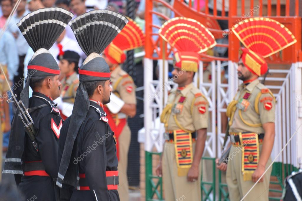 Pakistani Guards at the Wagah border ceremony. – Stock Editorial Photo ...