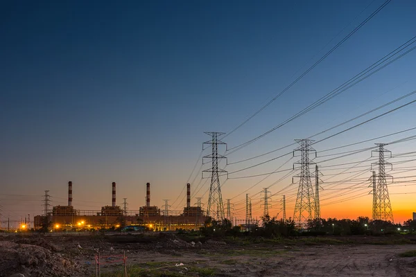 Power plant with high voltage - Stock Image - Everypixel