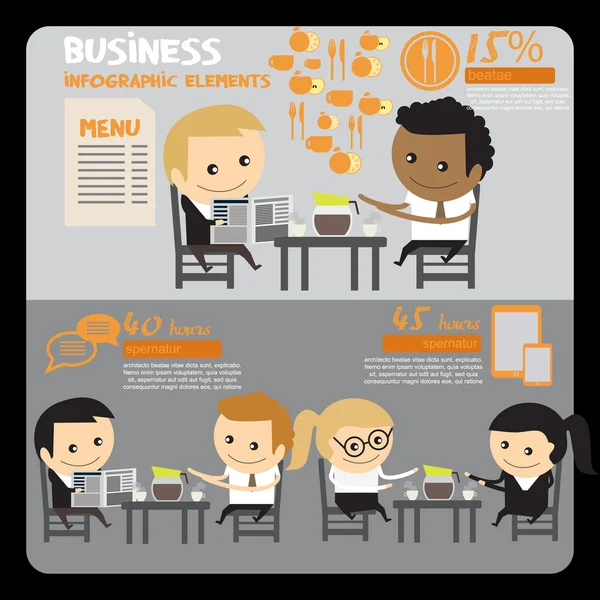 Business People infographics. Office work — Stock Vector © tkachenko ...