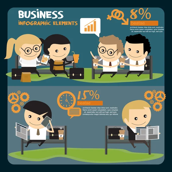 Business People infographics. Office work — Stock Vector © tkachenko ...