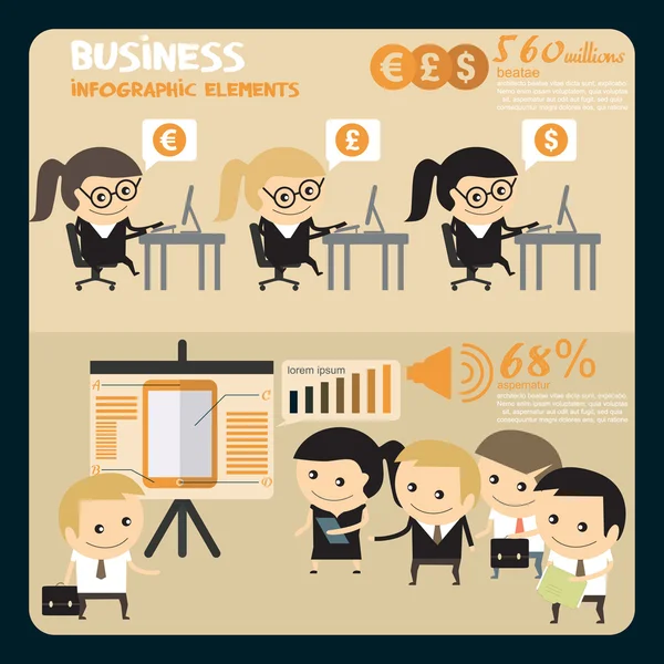 Business People infographics. Office work — Stock Vector © tkachenko ...