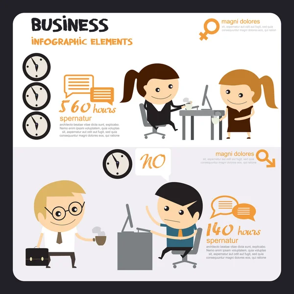 Business People infographics. Office work — Stock Vector © tkachenko ...
