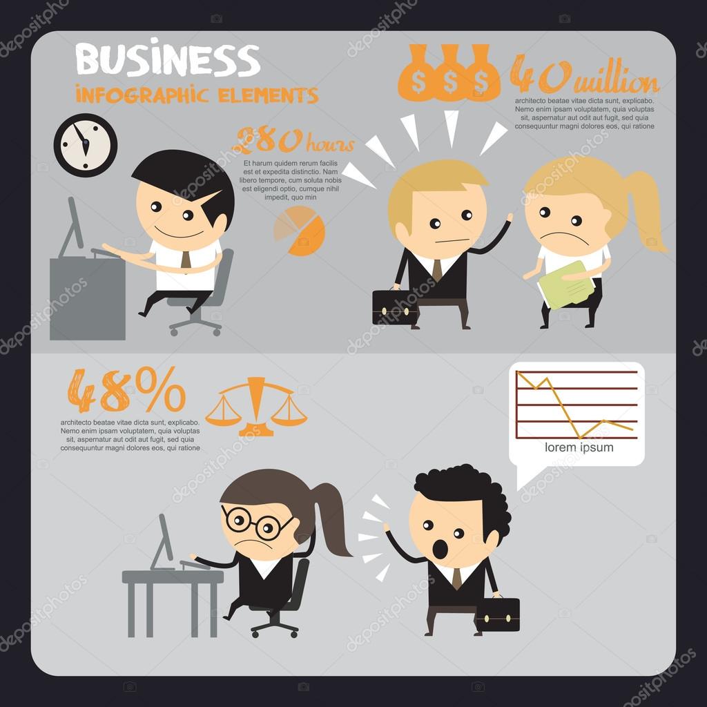Business People infographics. Office work Stock Vector by ©tkachenko ...