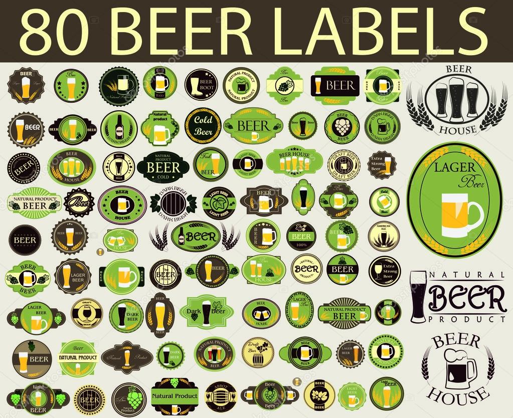 Beer label. Alcohol labels set. Stock Vector Image by ©tkachenko #56816651