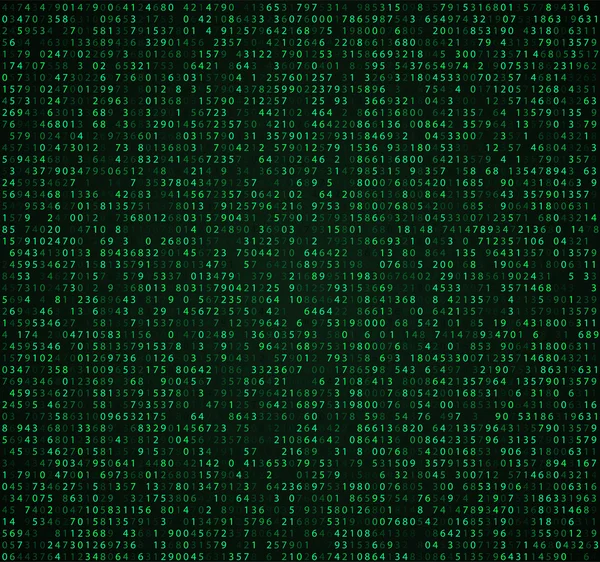 Black matrix background with white digits. Computer code for encrypting and encoding, data code ...