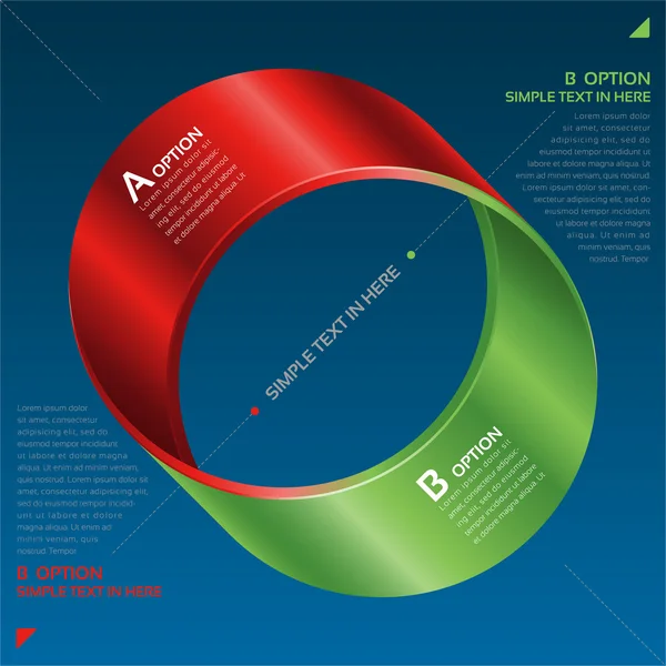 Mobius strip of paper. Vector option infographic. Stock Vector Image by ...