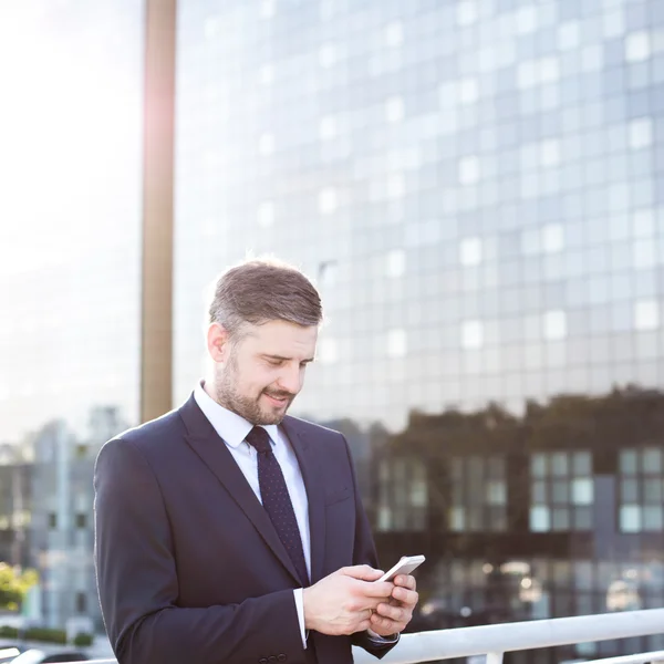 Businessman writing email - Stock Image - Everypixel