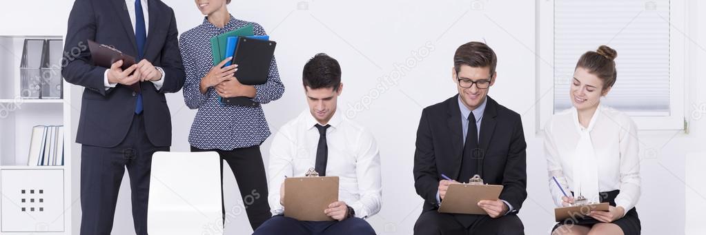 Prospective workers during the training course — Stock Photo ...