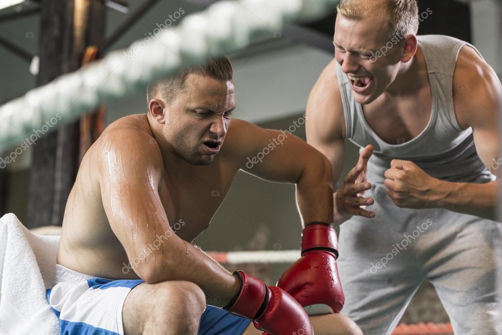 Boxing coach screaming Stock Photo by ©photographee.eu 123356762