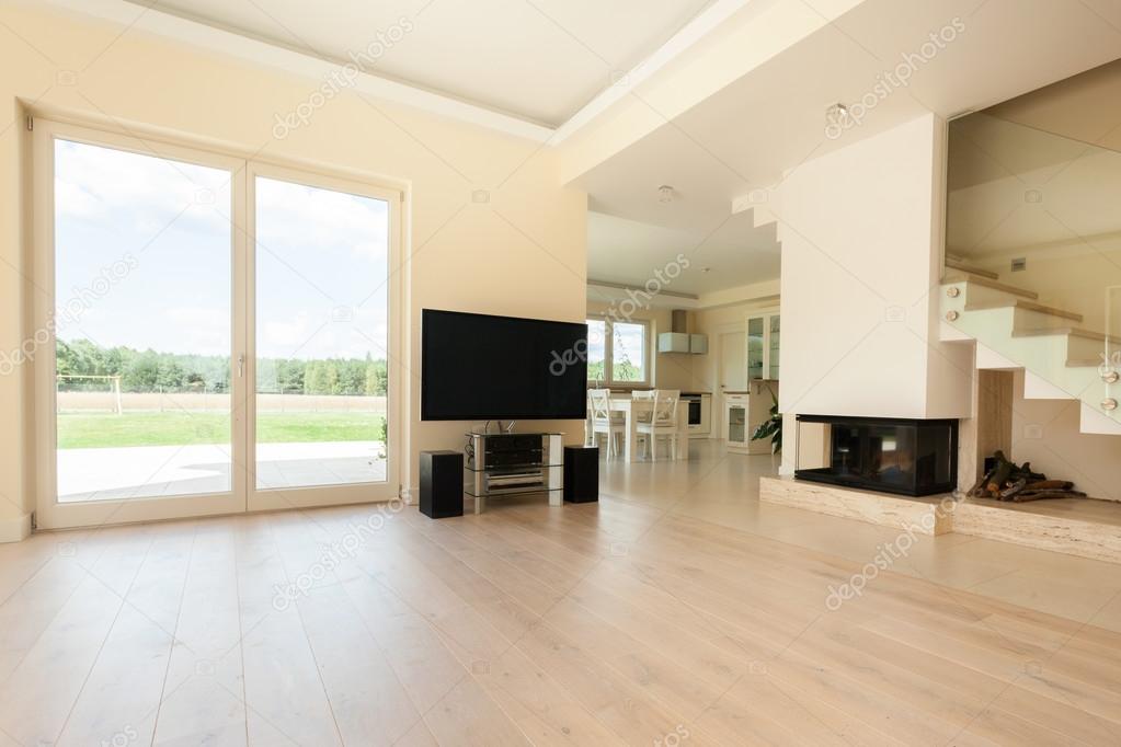 Bright Spacious Living Room Color