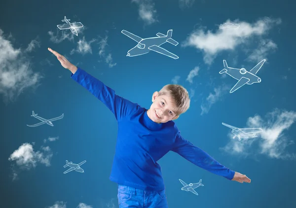 Fly like airplane - Stock Image - Everypixel
