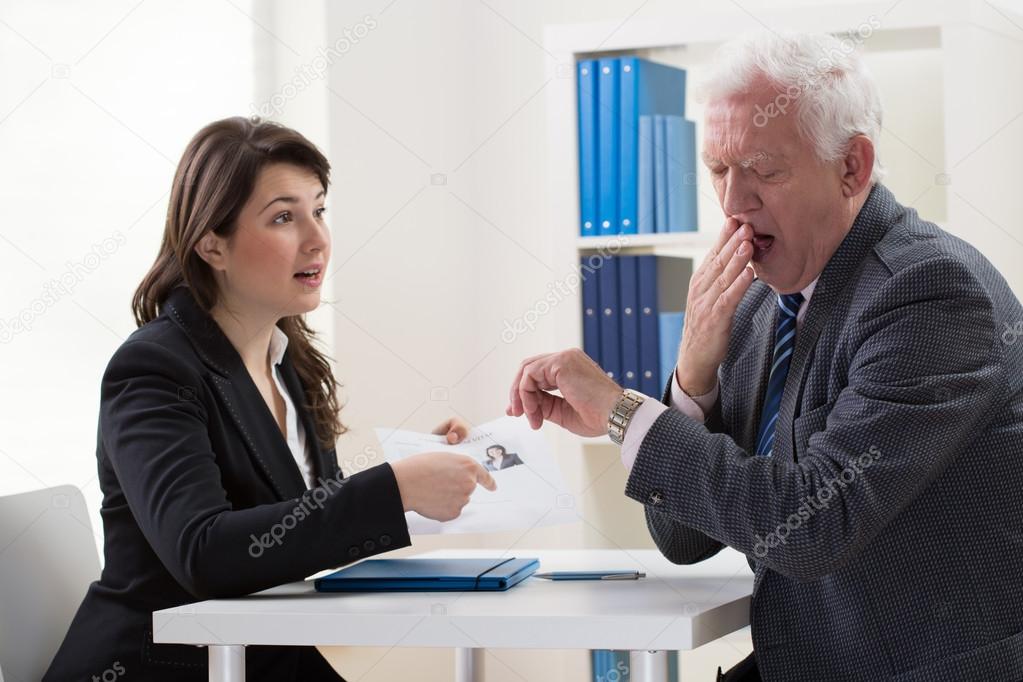 Bored interviewer — Stock Photo © photographee.eu #63807651