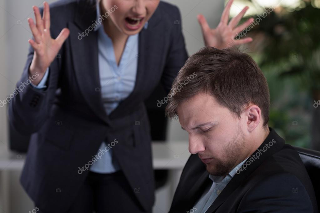 Boss yelling at employee — Stock Photo © photographee.eu #68713953