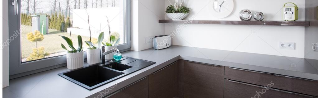 Kitchen Counter Close Up With Window