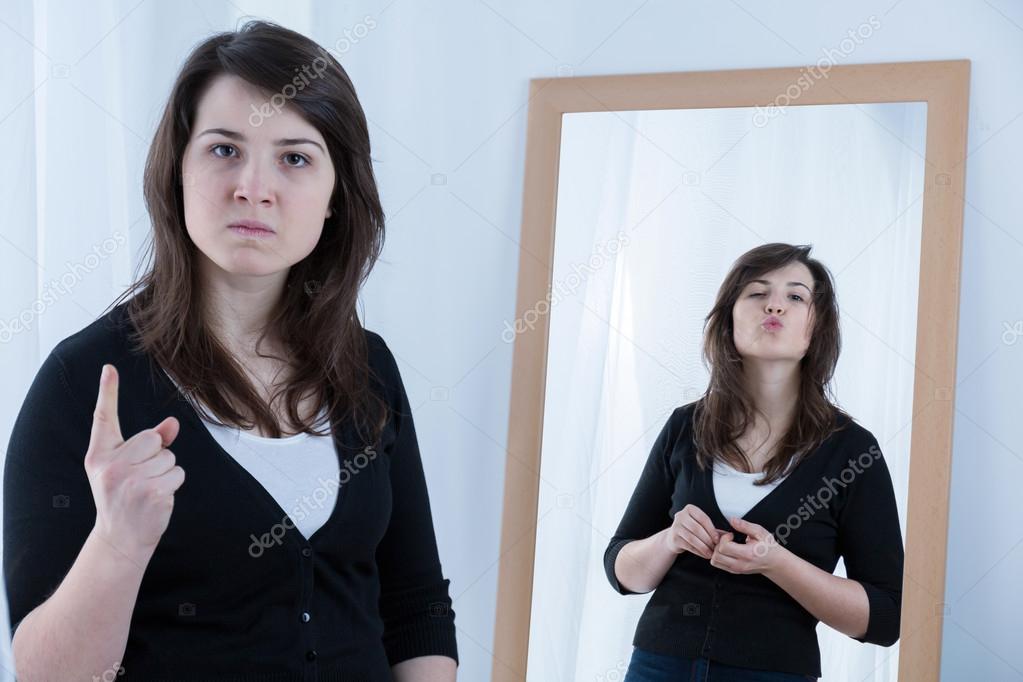Angry girl shaking finger — Stock Photo © photographee.eu #76322657