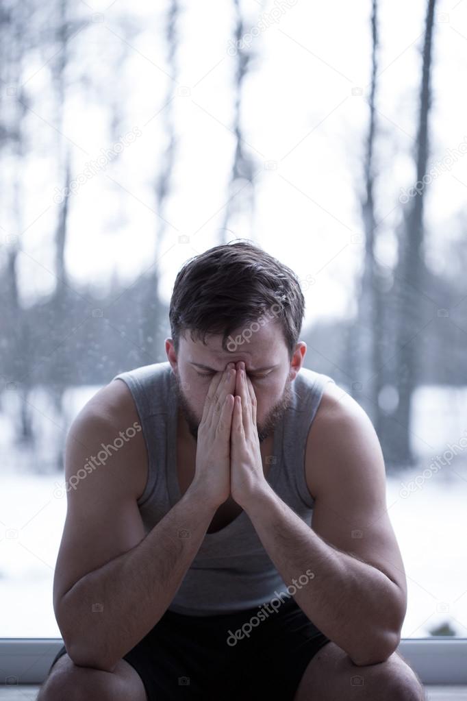 Depressive morning after wakeful night Stock Photo by ©photographee.eu ...