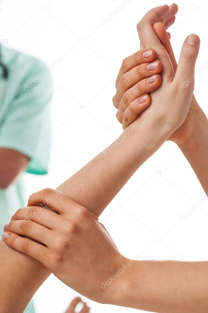Doing hand exercise after stroke — Stock Photo © photographee.eu #77744802