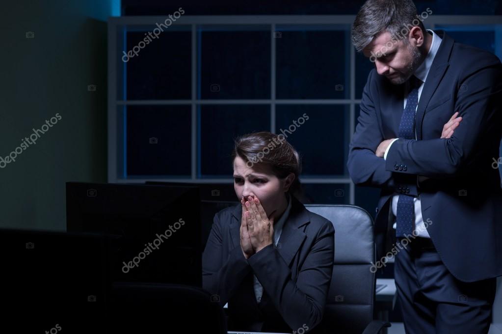 Scared secretary and cruel boss Stock Photo by ©photographee.eu 86537382