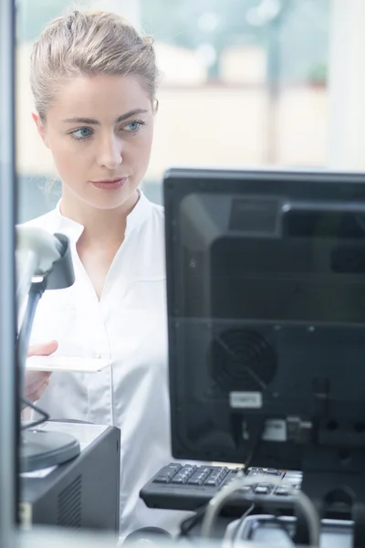 Checking tests in the computer - Stock Image - Everypixel