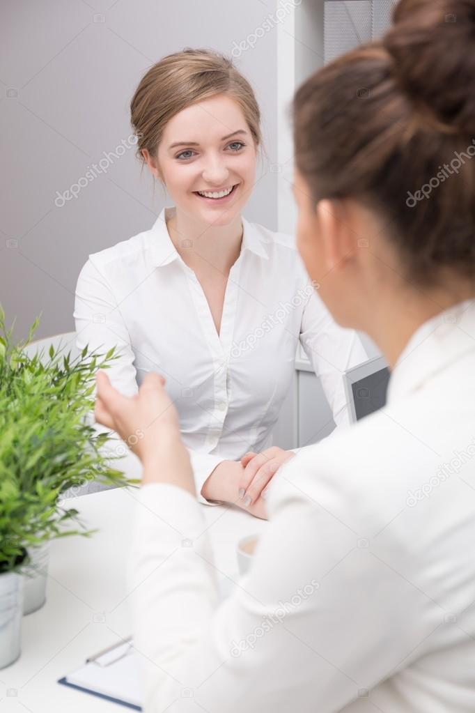 Woman getting promotion — Stock Photo © photographee.eu #99687584