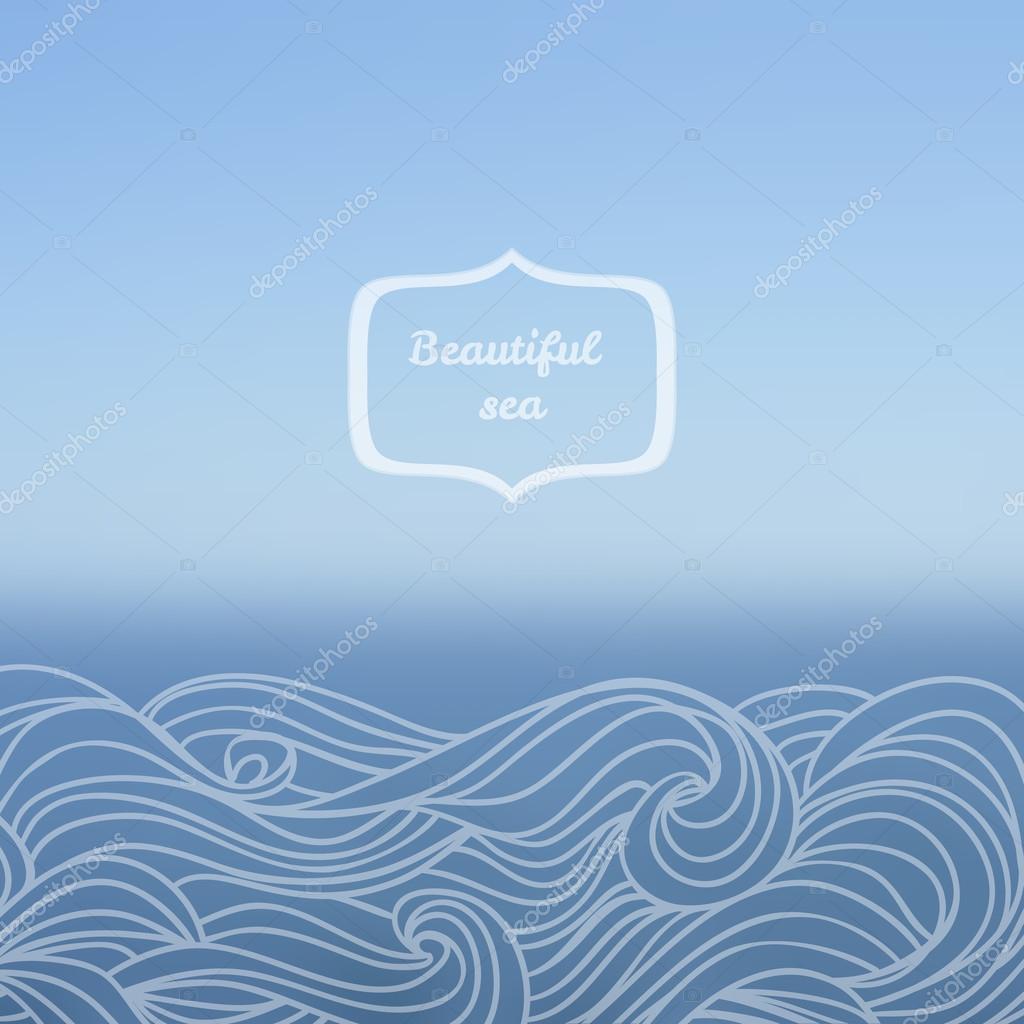 Sea vector illustration. — Stock Vector © Juristka #58902971