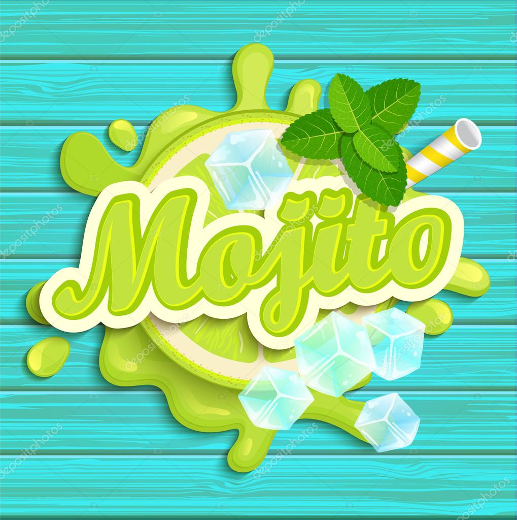 Salpicadura de etiqueta Mojito vector, gráfico vectorial © tandaV ...
