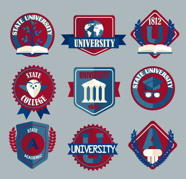 University and college emblems — Stock Vector © emberstock #11095836