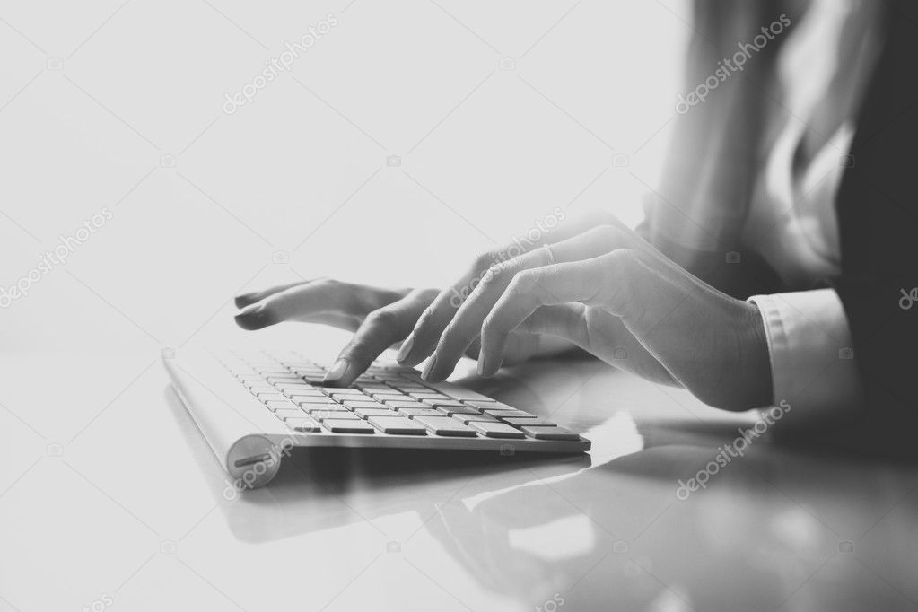 Female hands typing Stock Photo by ©kantver 101857538