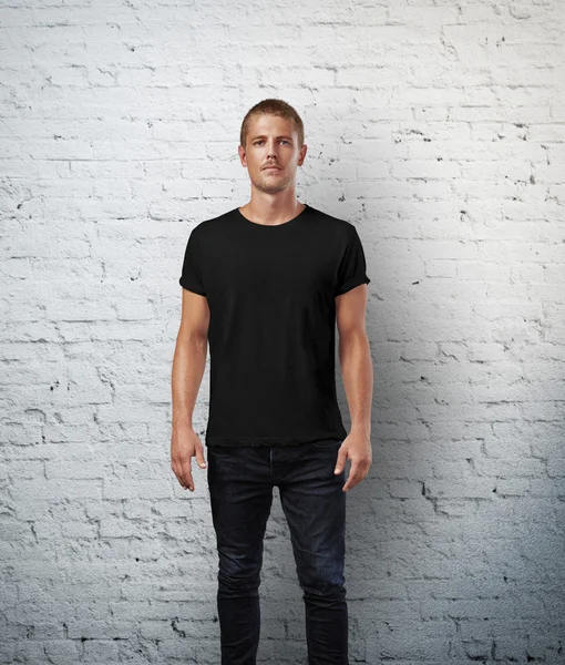Man black tshirt Stock Photos, Royalty Free Man black tshirt Images ...