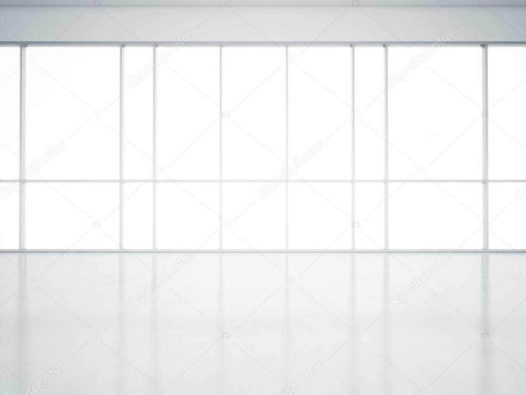 Clear interior with large windows — Stock Photo © kantver #52520099