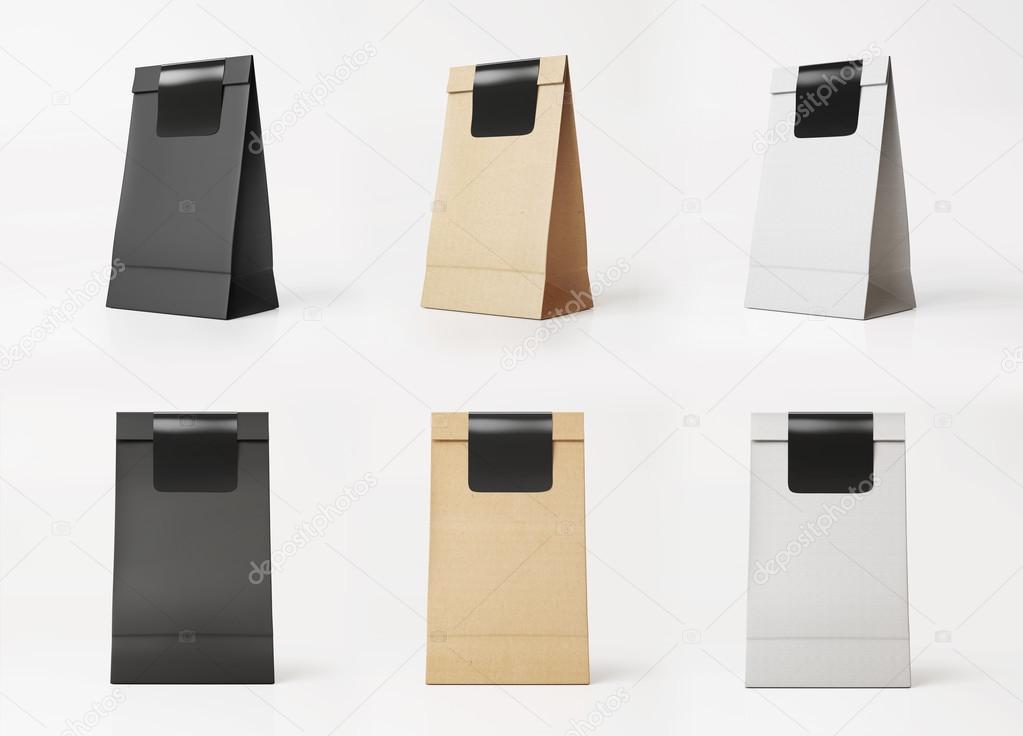Set of paper bag templates Stock Photo by ©kantver 70114237