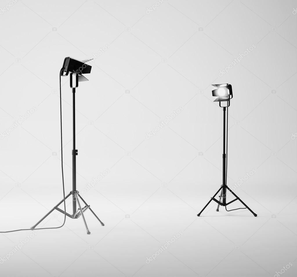 White studio with equipment. 3d rendering — Stock Photo © kantver #72475473