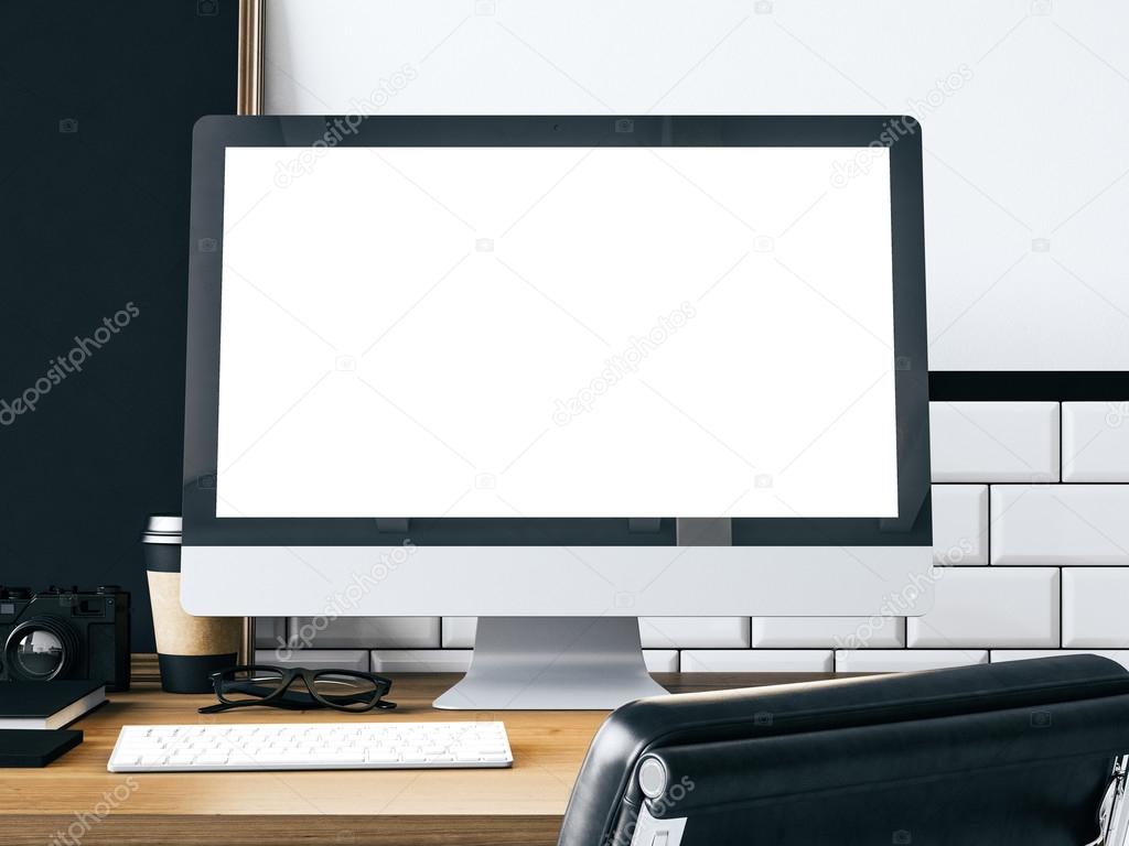 Mock up of generic design computer — Stock Photo © kantver #79812322