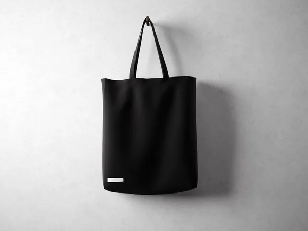 Black cotton textile bag - Stock Image - Everypixel