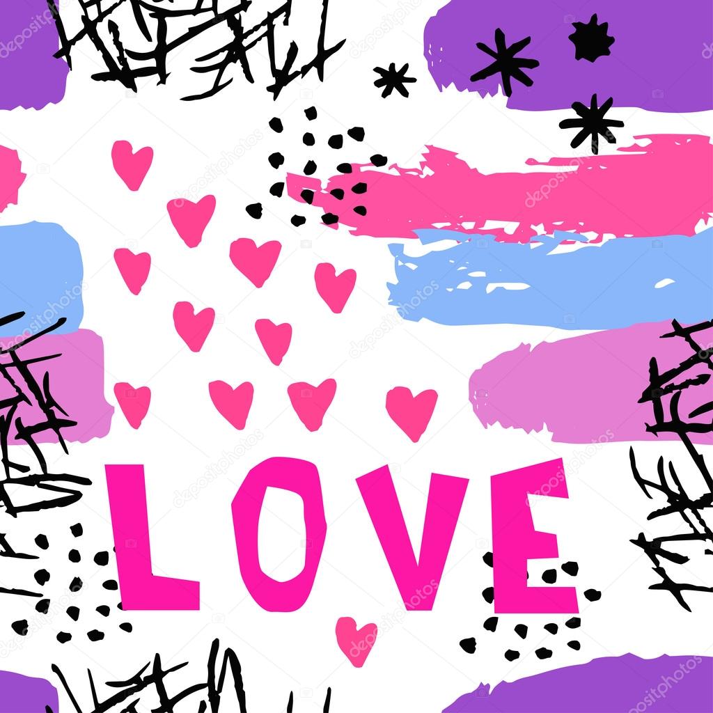 Love fabric pattern Stock Vector Image by ©Maryart #110284466