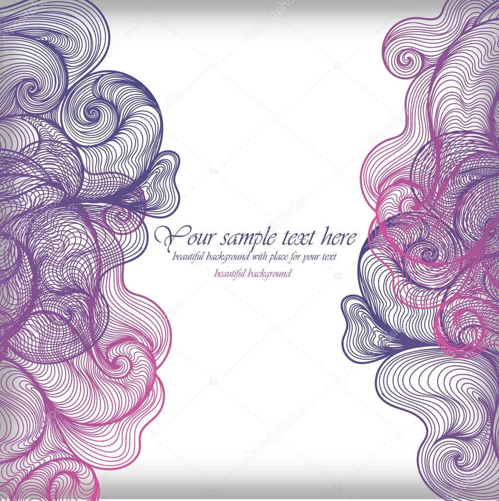 Vector abstract hand-drawn waves background Stock Vector Image by ...