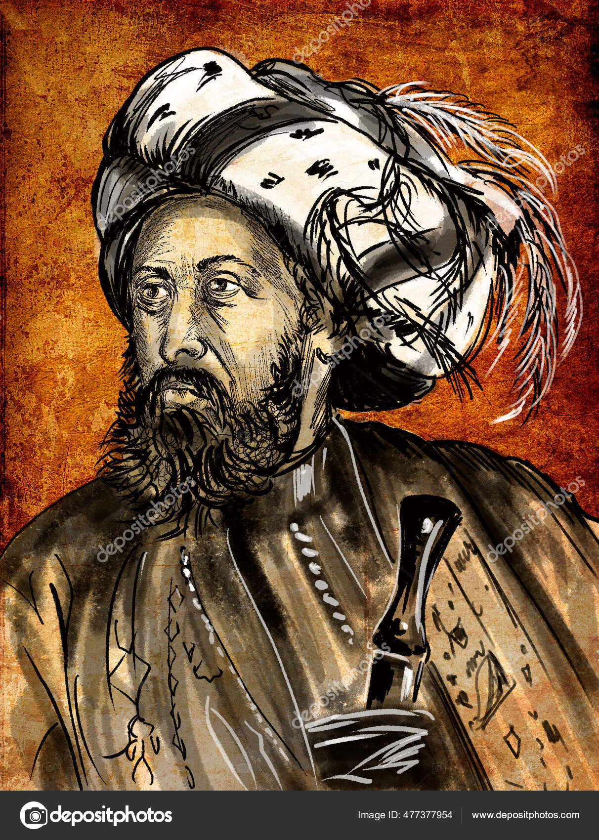 Ahmed Iii Sultan Ottoman Empire Son Sultan Mehmed Stock Illustration by ...