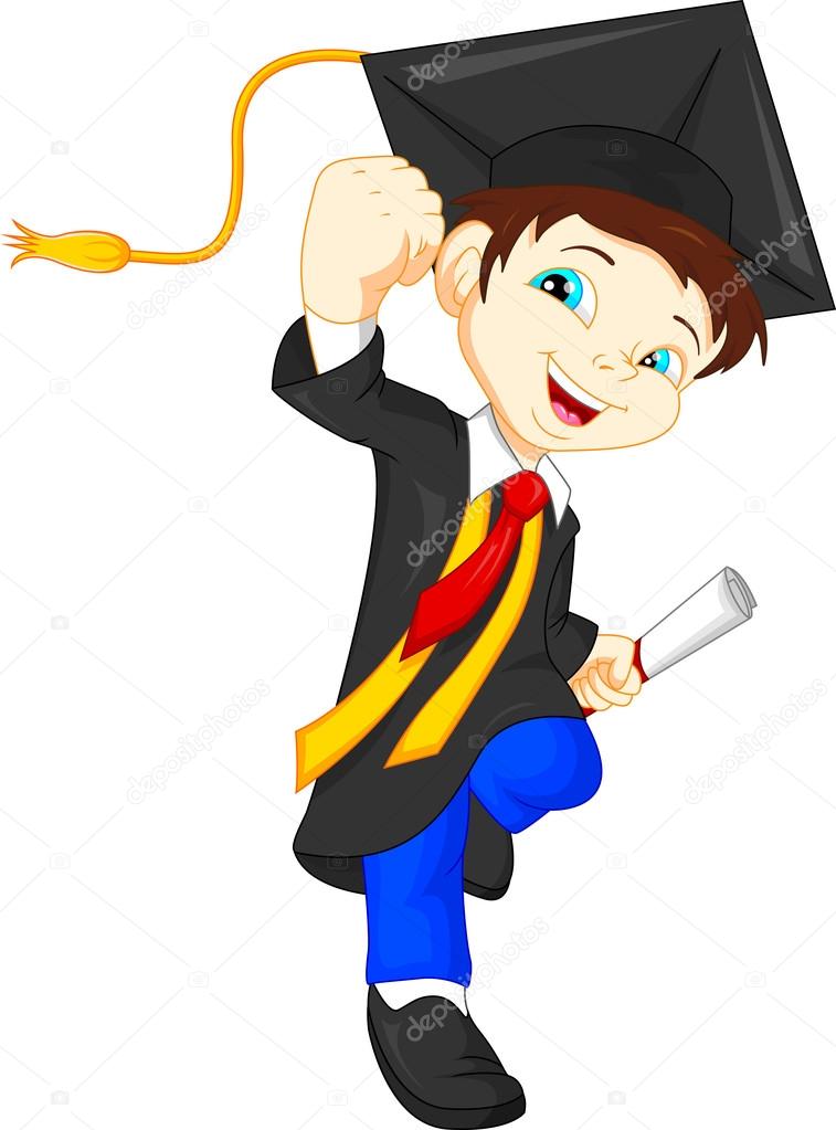 Feliz chico graduado Vector de stock por ©lawangdesign 100374026