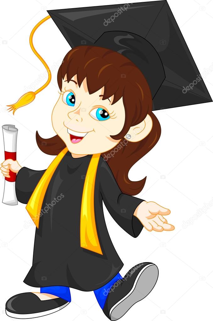 Chica feliz graduado Vector de stock #100374058 de ©lawangdesign