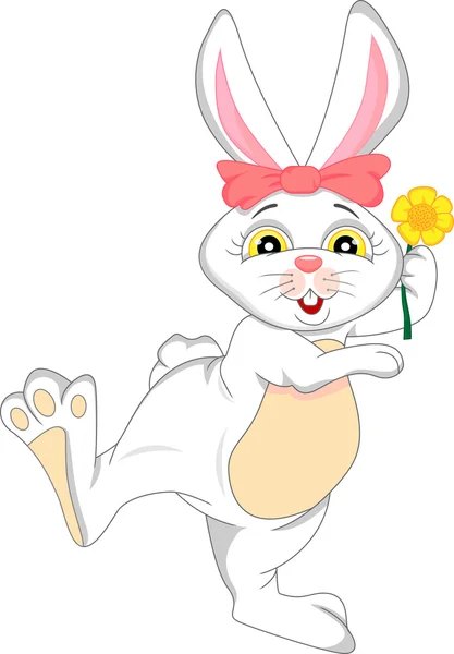 Cartoon rabbit giving thumb up isolated on white background Stock ...