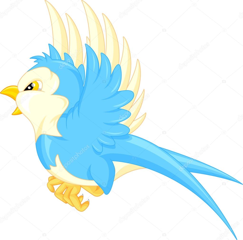 Cute Flying Bird Cartoon