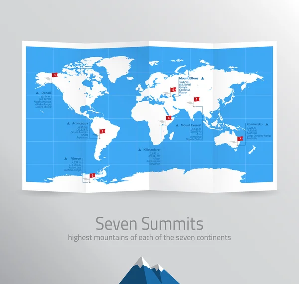 Seven summits Vector Art Stock Images | Depositphotos