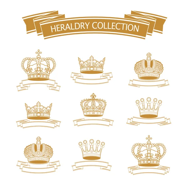 Crown Vector Set Collection Icons — Stock Vector © Kio777 7617572