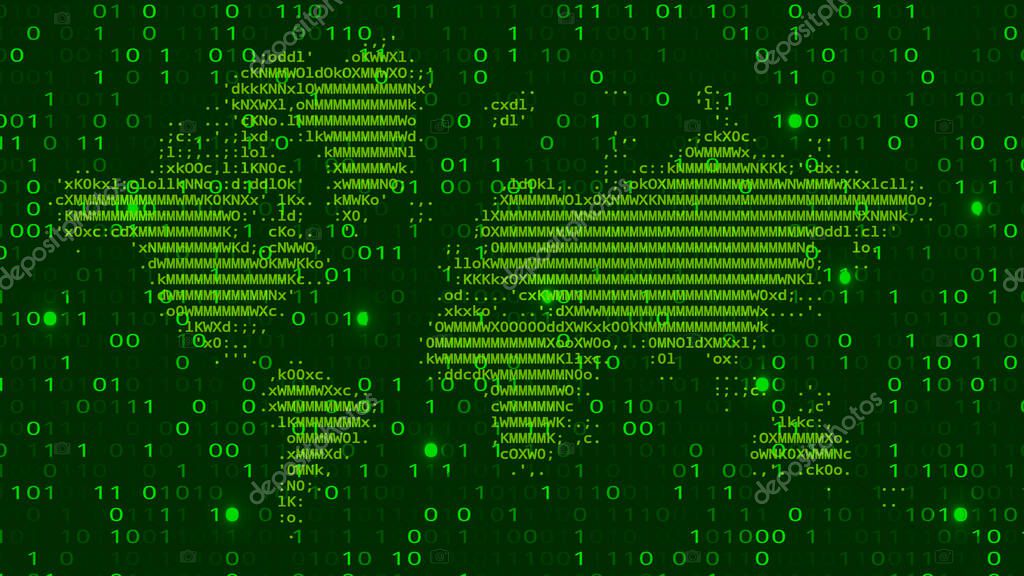 Matrix Digital Binary Code Background (en inglés). Concepto de ...