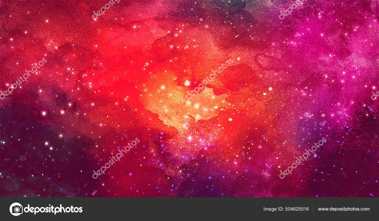 Vector cosmic illustration. Beautiful colorful space background ...