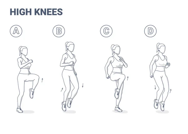 42 High knee exercise Vector Images | Depositphotos