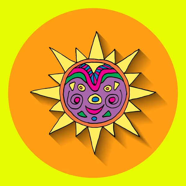 Mayan Sun Drawing