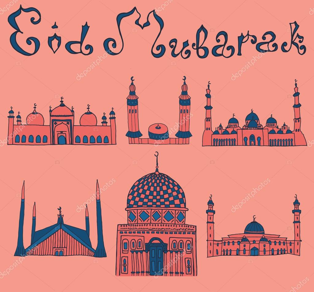 Doodles of mosques — Stock Vector © Romas_ph #84966946